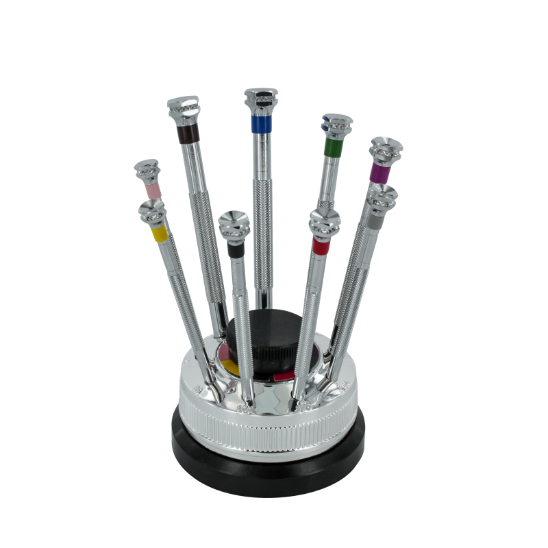 Modelcraft 9 Piece Precision Screwdriver Set With Revolving Stand | Shesto