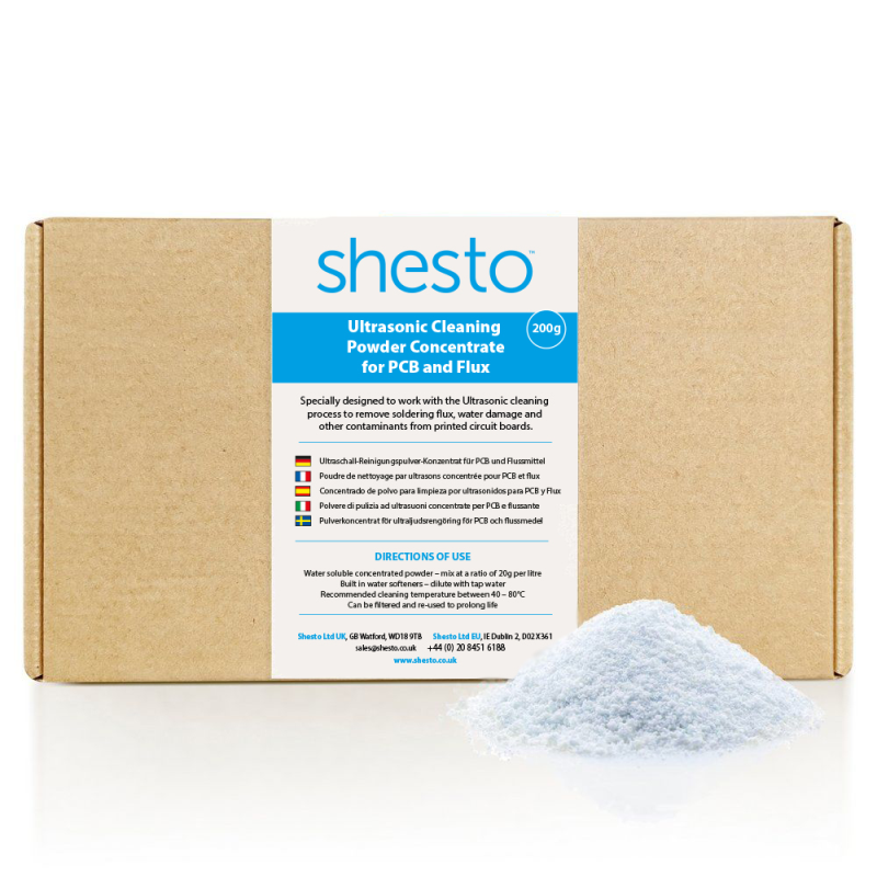 Ultrasonic Cleaning Powder Concentrate For Pcb And Flux (200G) | Shesto